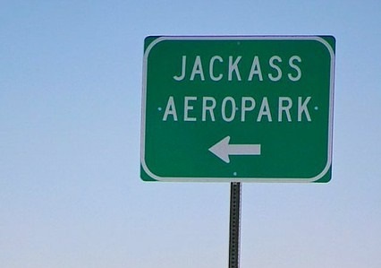 Jackass Airport sign - StMaartenNews.com - News Views Reviews & Interviews