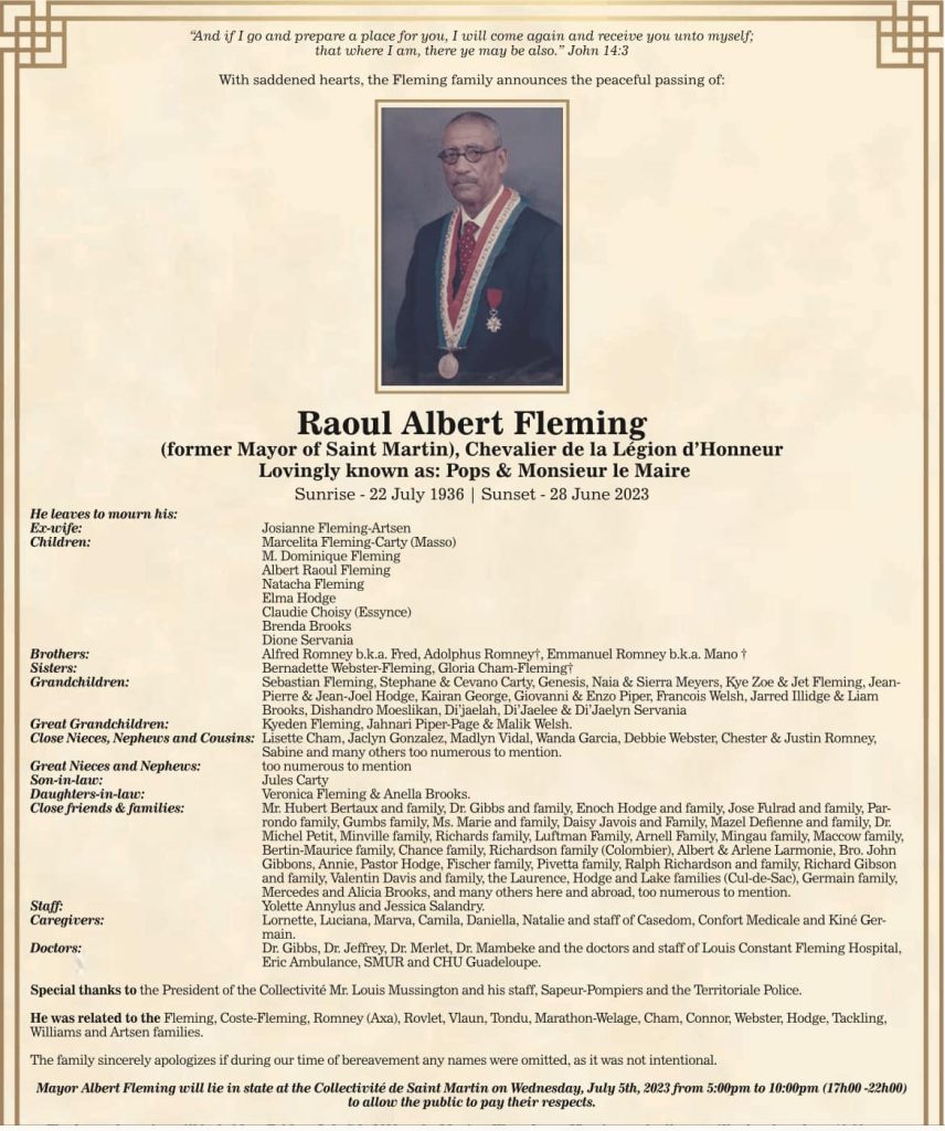Former mayor Albert Fleming passed away - StMaartenNews.com - News ...